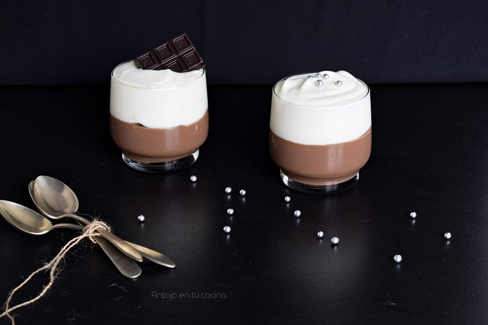 Copa de chocolate con nata, receta muy fácil (sin huevo) - Antojo en tu ...